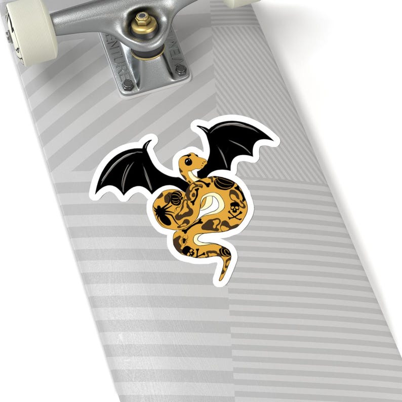 Vampire Snake With Wings Sticker, Kiss-cut Stickers, Halloween Designs ...