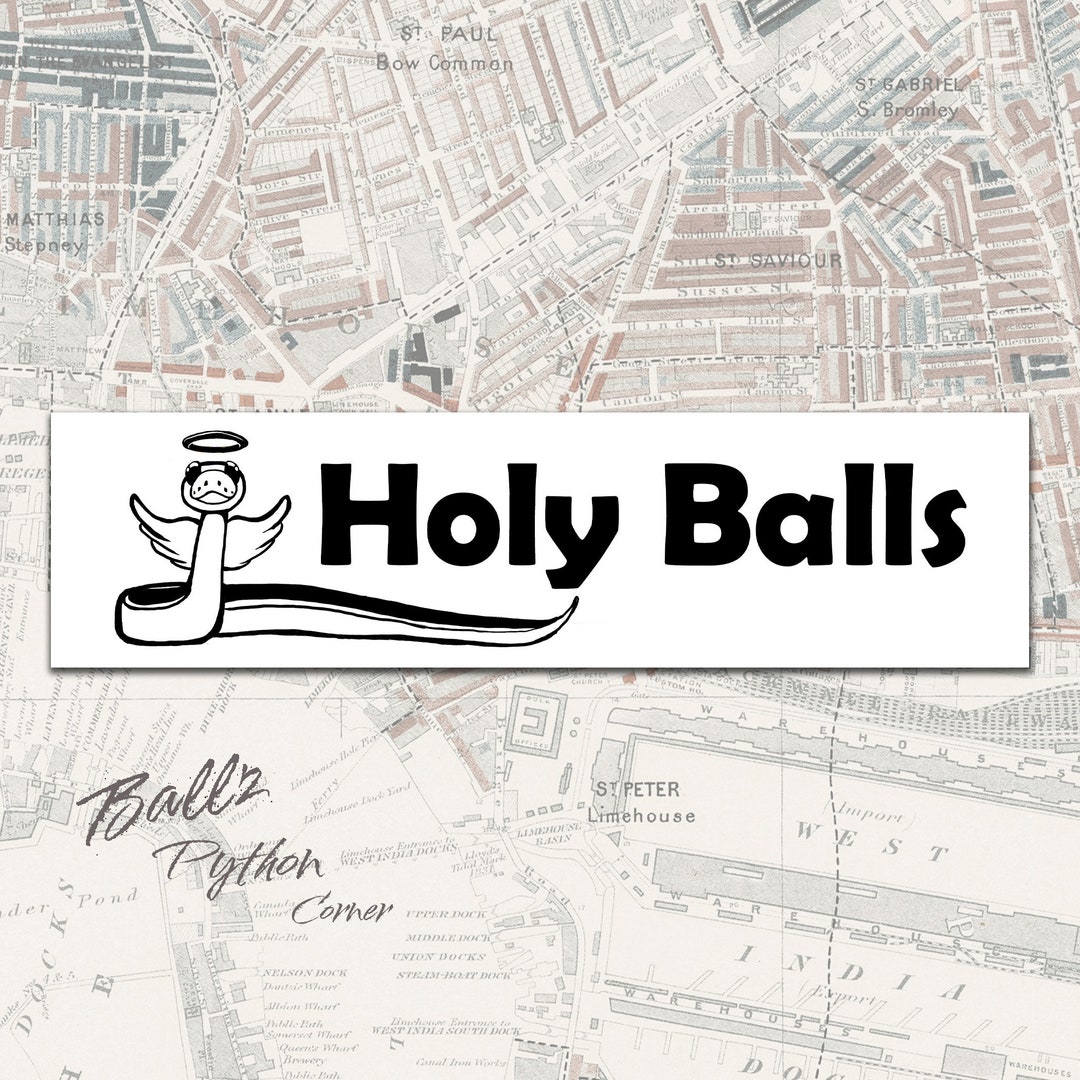 Holy Balls Bumper Sticker, Multiple Sizes, Snake Stickers, Ball Python ...
