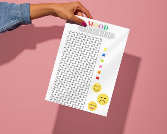 Digital Mood Tracker Printable Track Your Emotions Daily Emotional ...