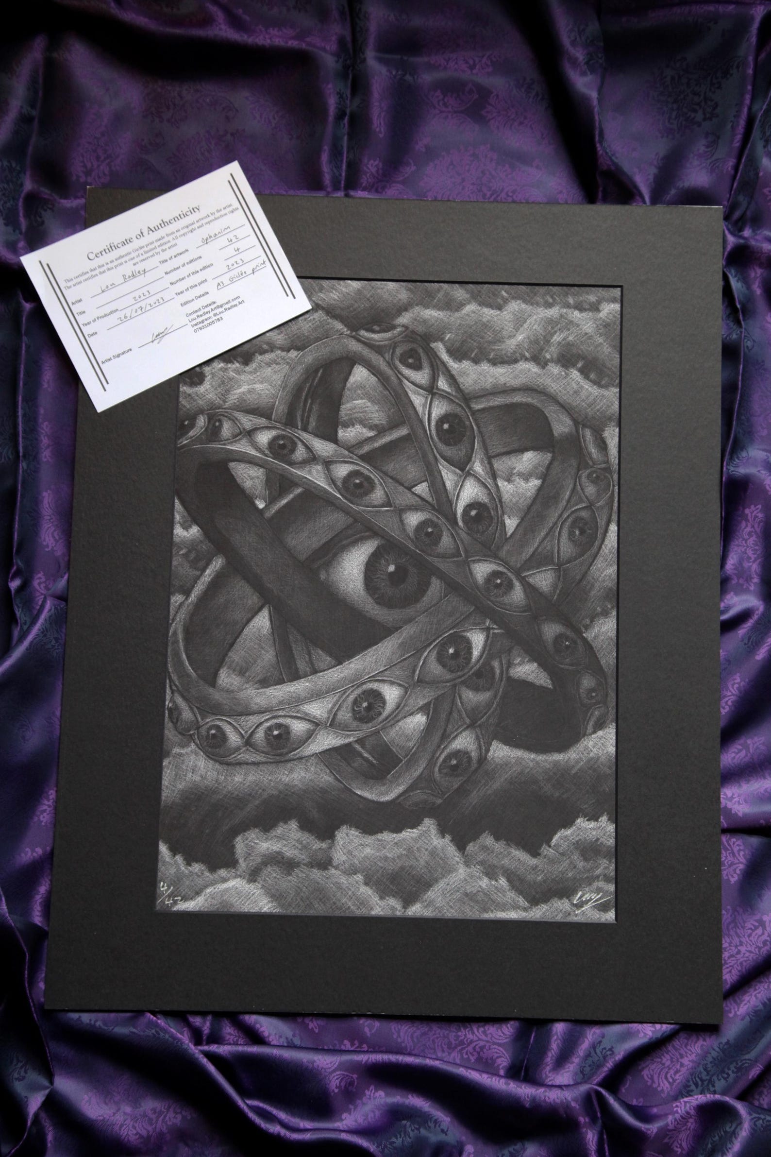 Ophanim, Biblically Accurate Angel, Limited Edition Mounted Fine Art ...