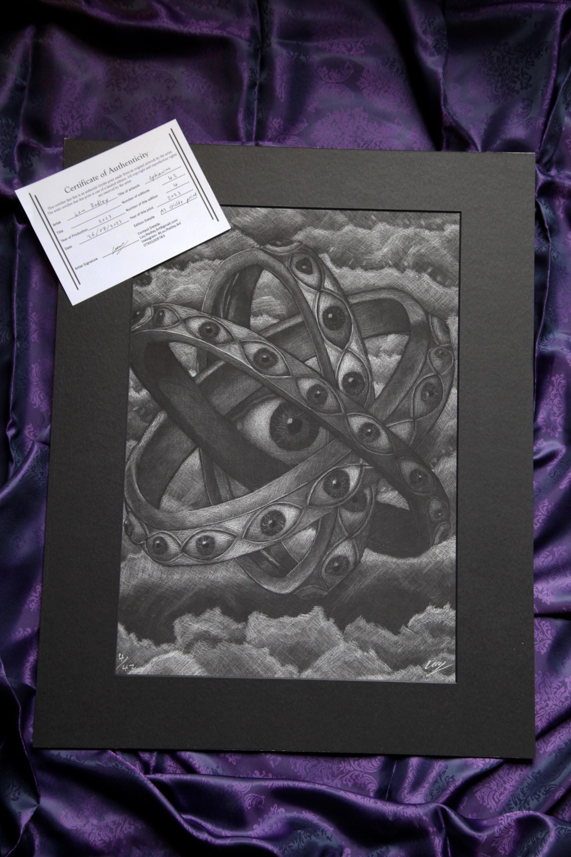 Ophanim, Biblically Accurate Angel, Limited Edition Mounted Fine Art ...