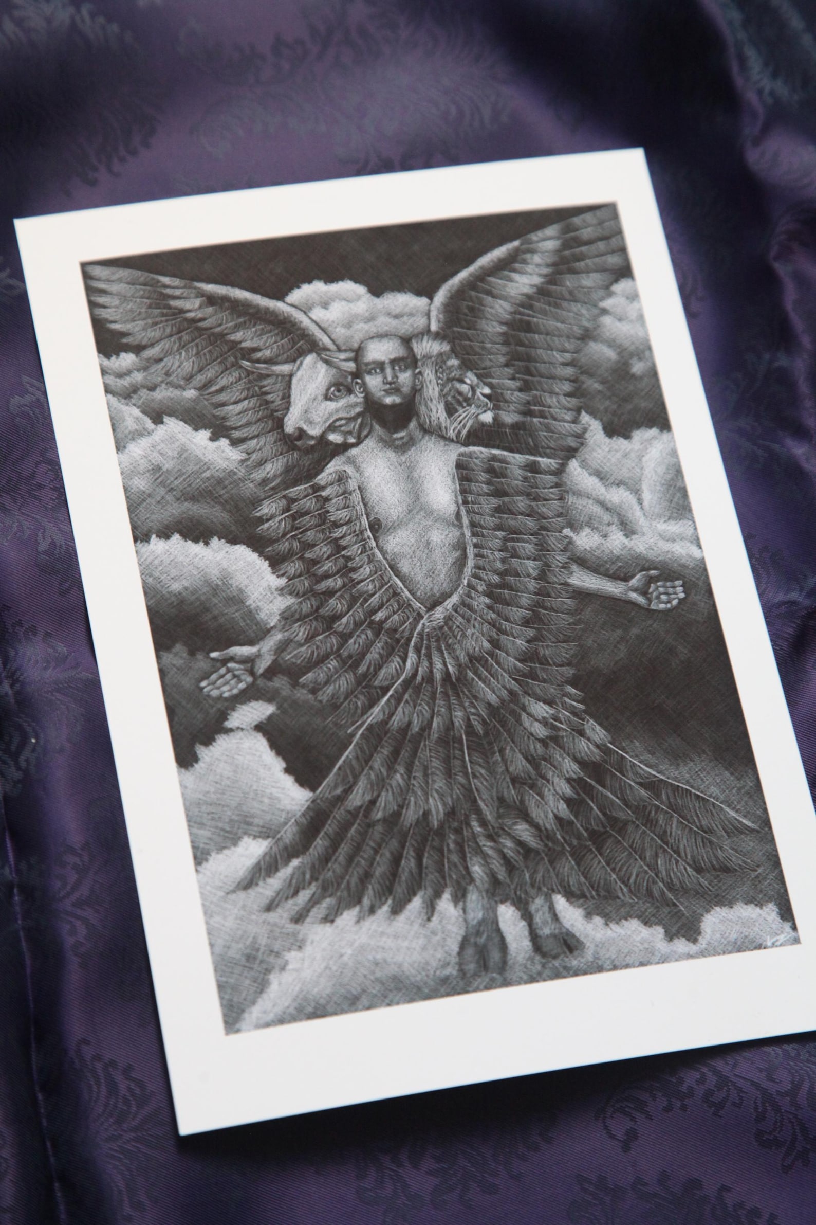 Cherubim, Biblically Accurate Angel, Limited Edition Mounted Fine Art ...