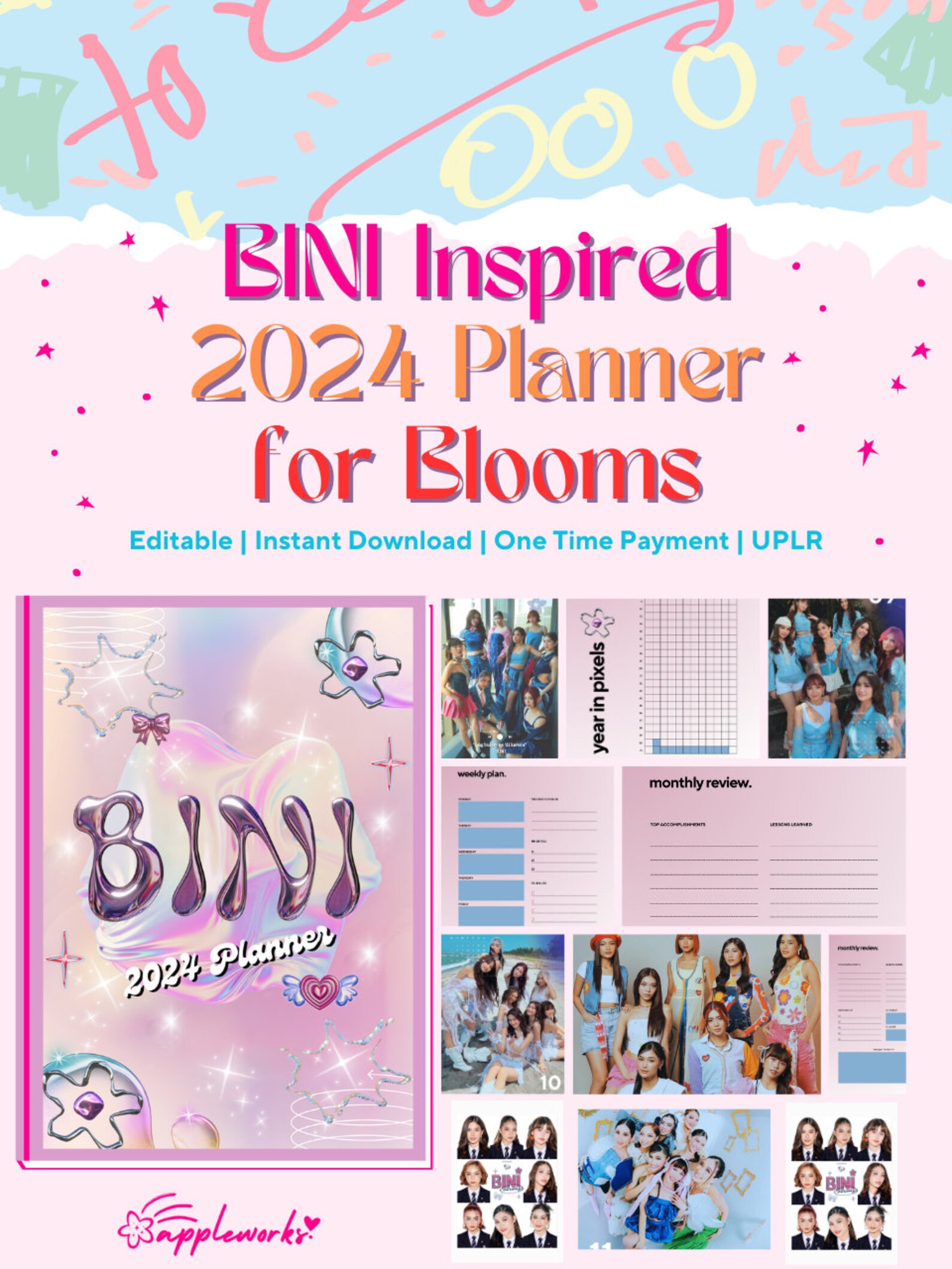 BINI Inspired 2024 Planner for Blooms UPLR - Etsy