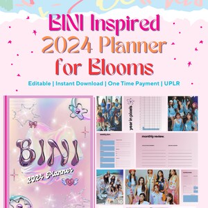 BINI Inspired 2024 Planner for Blooms UPLR - Etsy