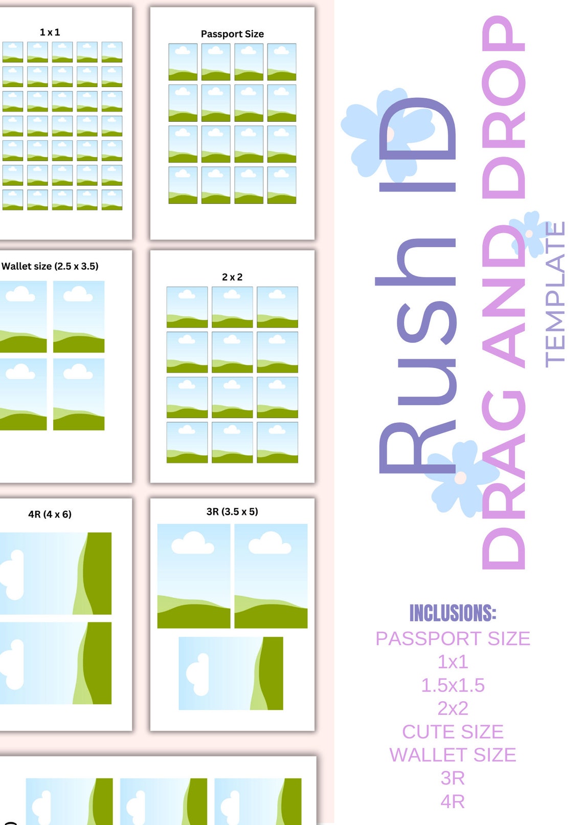 Rush ID and Packages Drag & Drop Template - Etsy