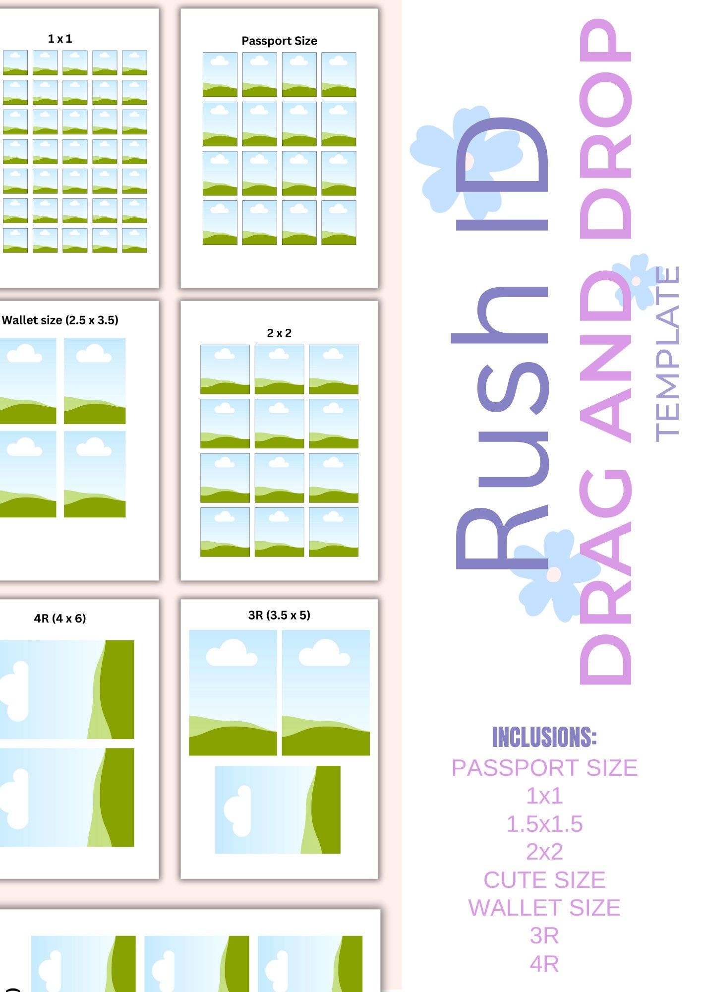 Rush ID and Packages Drag & Drop Template - Etsy