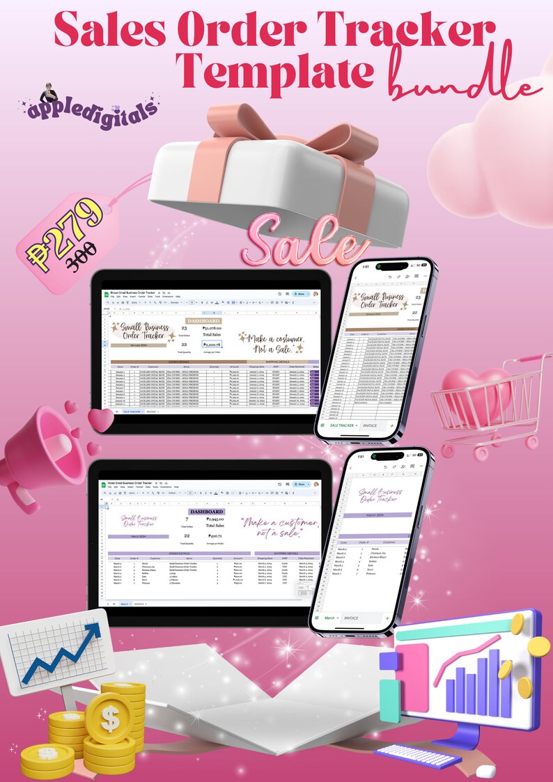 Sales Order Tracker Template Bundle - Etsy