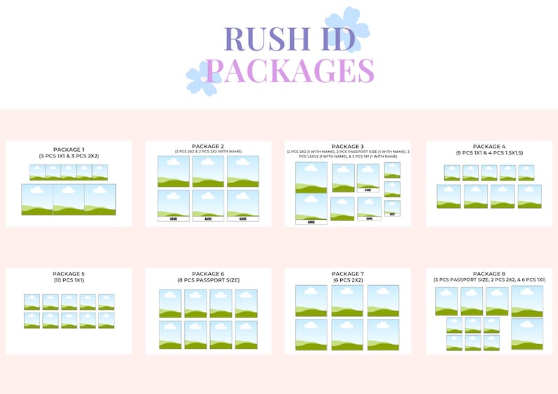 Rush ID and Packages Drag & Drop Template - Etsy