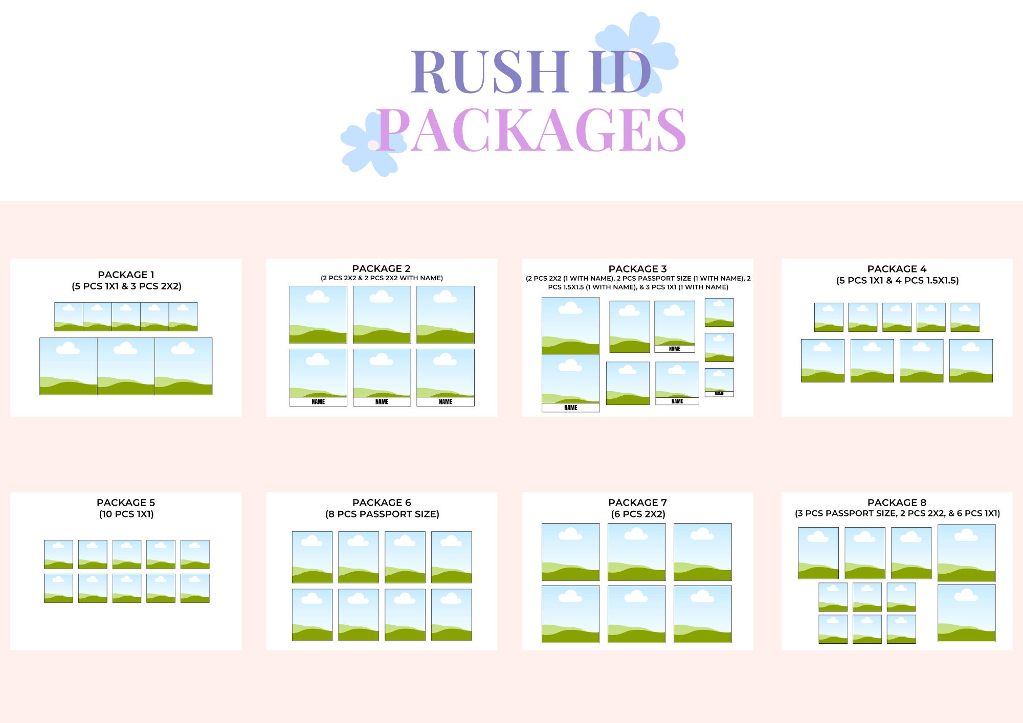 Rush ID and Packages Drag & Drop Template - Etsy