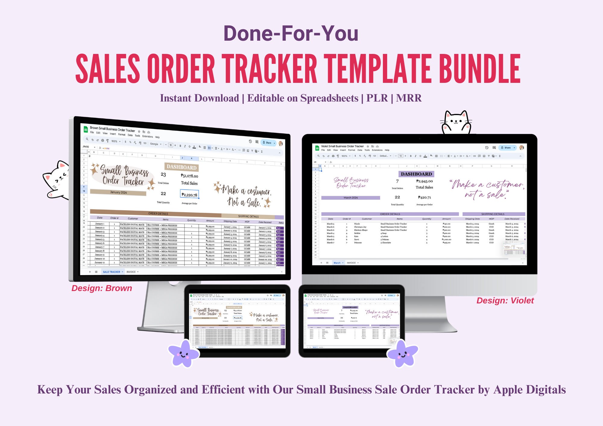 Sales Order Tracker Template Bundle - Etsy