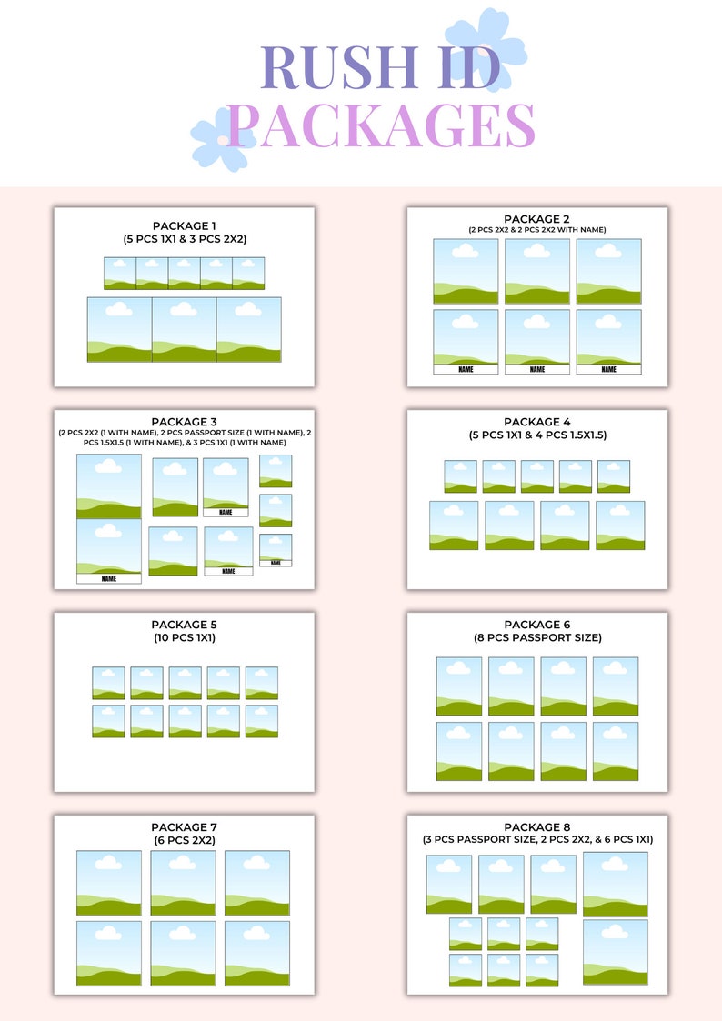 Rush ID and Packages Drag & Drop Template - Etsy