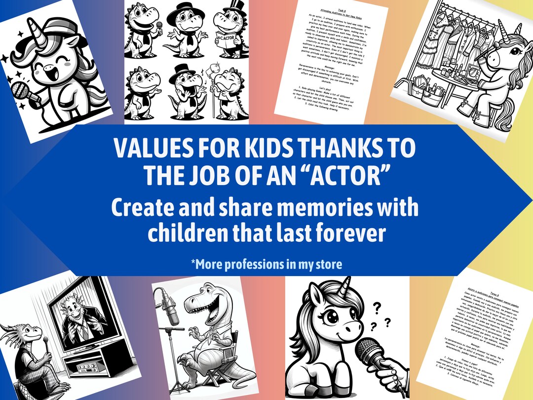 Actor Educational Game Teaching Values for Children. Gift for Kids ...