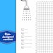 Printable SHOWER Tracker, PDF File A4 Size, Letter Size, A5 Size 1 Year ...