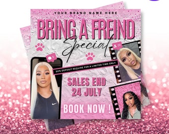 Bring A Friend Booking Flyer, Bring A Friend Special, Bring A Friend ...