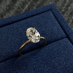 1 Carat Oval Lab Grown Diamond Ring Oval Cut Bridal Ring Oval Diamond ...
