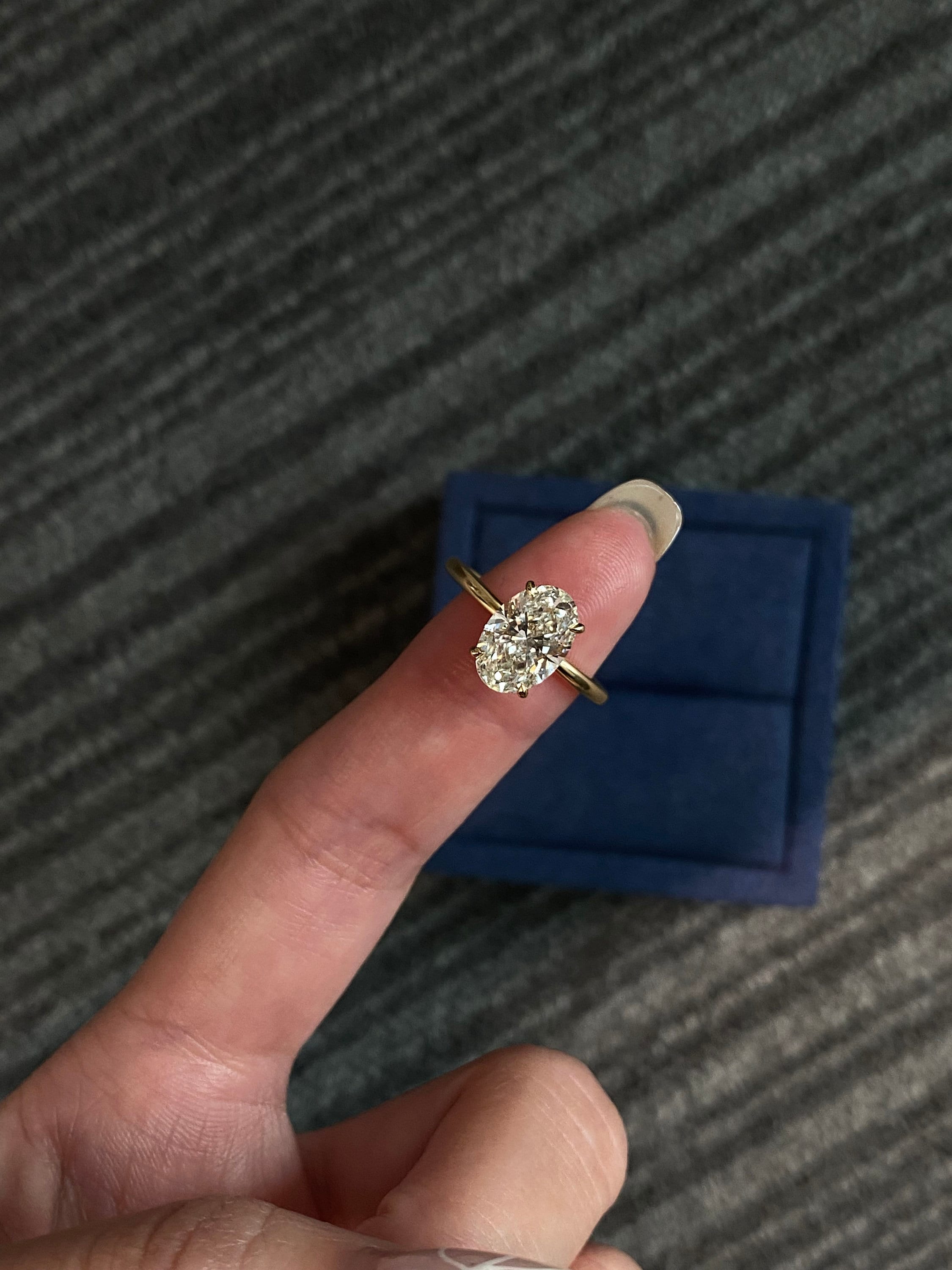 1 Carat Oval Lab Grown Diamond Ring Oval Cut Bridal Ring Oval Diamond ...