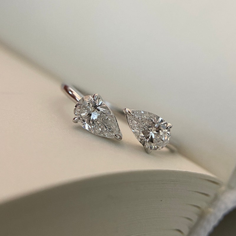 Double Stone Ring - Etsy