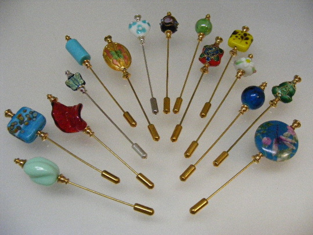 15 Brand New Hand Made Stick Pins, WHOLESALE Lot.........lot 81521-2 - Etsy