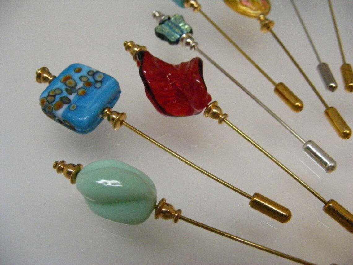 15 Brand New Hand Made Stick Pins, WHOLESALE Lot.........lot 81521-2 - Etsy