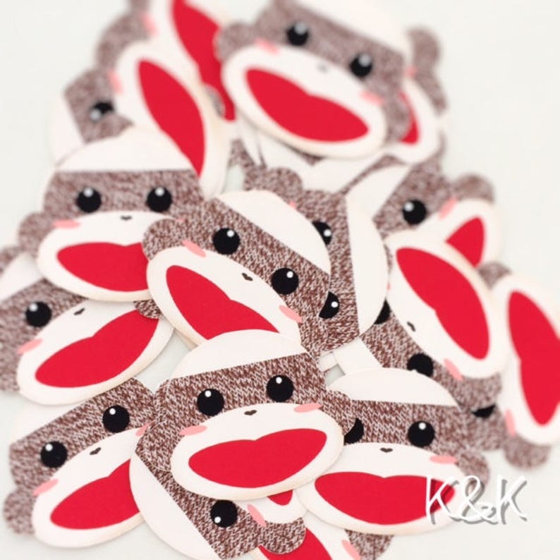 Scok Monkey Stickers Printable Cute Sock Monkey Monkey Sticker Cute ...