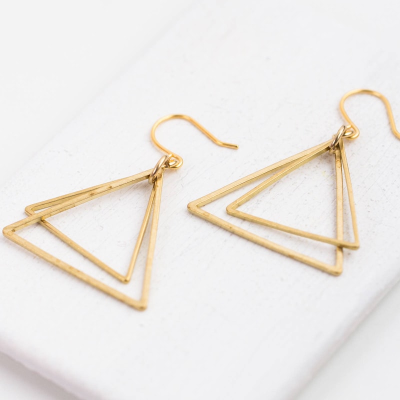 Triangle Earrings - Etsy