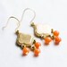 Little Coral Chandeliers Small Coral Earrings Little Boho - Etsy