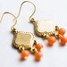 Little Coral Chandeliers Small Coral Earrings Little Boho - Etsy