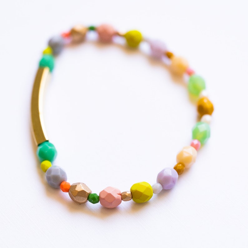 Colorful Bead Bracelet Set Colorful Bracelets Bead - Etsy