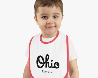 I Love OHIO State Baby Bib You Choose the City - Etsy