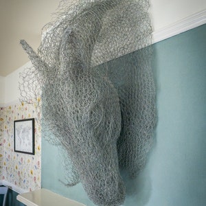 Wire Horse Head Sculpture - Stalliana - Etsy