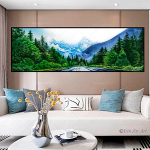 Landscape Panorama Wall Art Poster Meditation Room Huge Canvas Wall ...