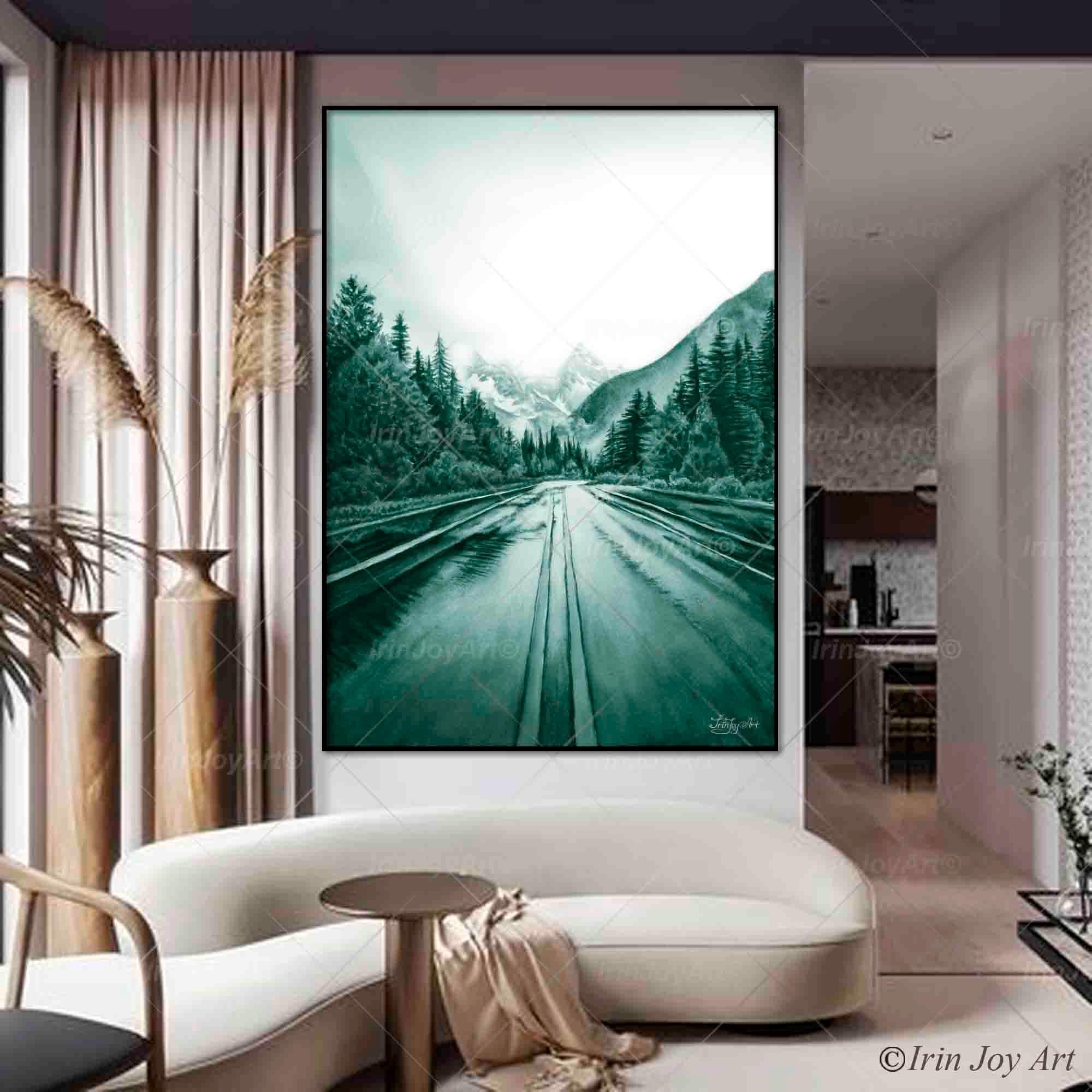 Extra Large Wall Art Landscape Picture, English Landscape Painting ...