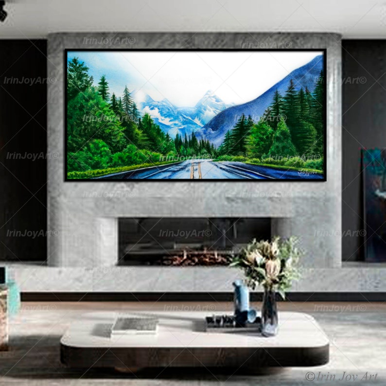 Landscape Panorama Wall Art Poster Meditation Room Huge Canvas Wall ...