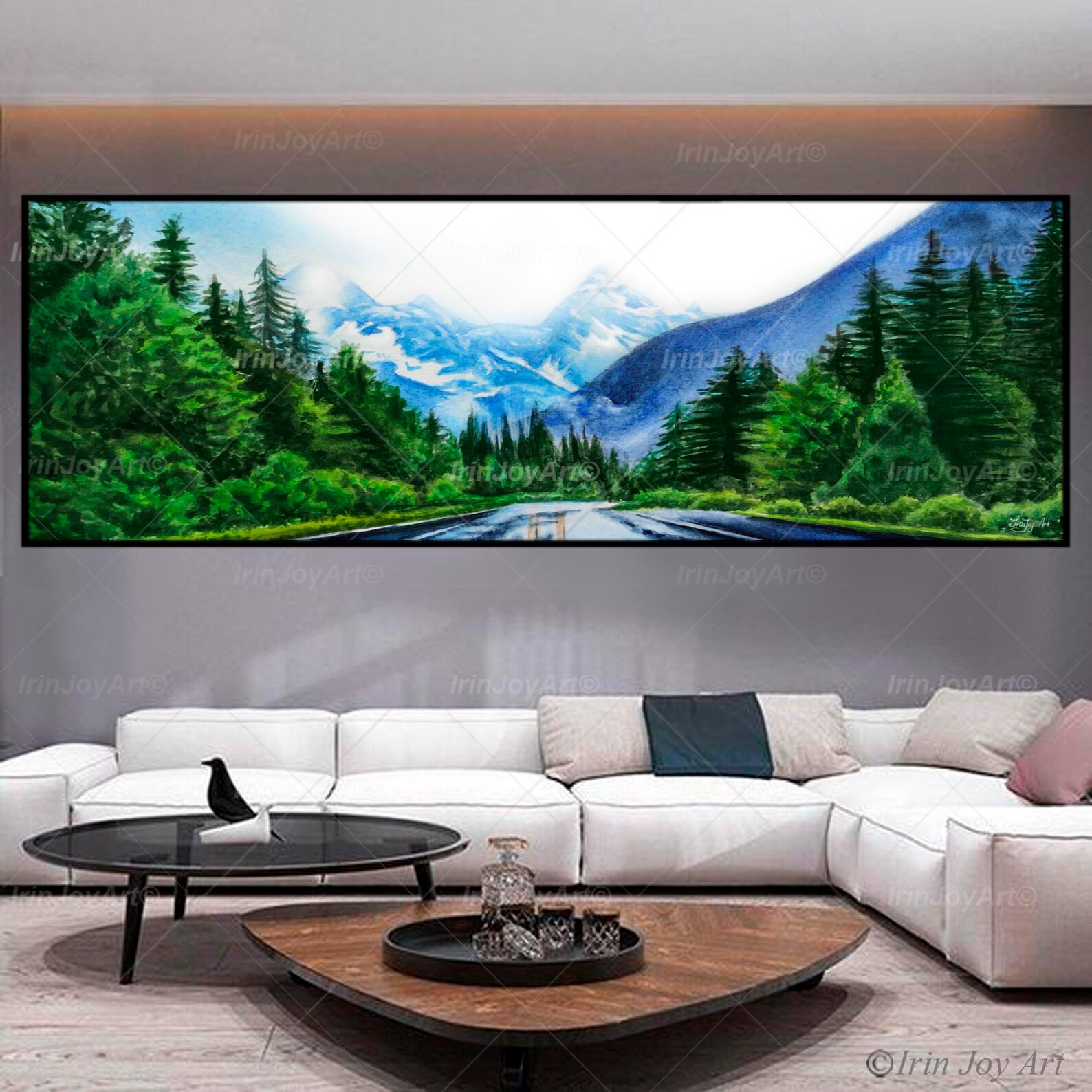 Landscape Panorama Wall Art Poster Meditation Room Huge Canvas Wall ...