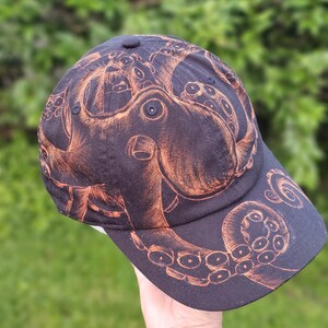 One of a Kind Handpainted Octopus Hat Baseball Cap - Etsy