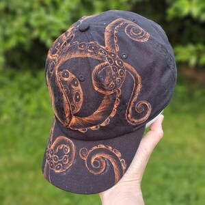 One of a Kind Handpainted Octopus Hat Baseball Cap - Etsy