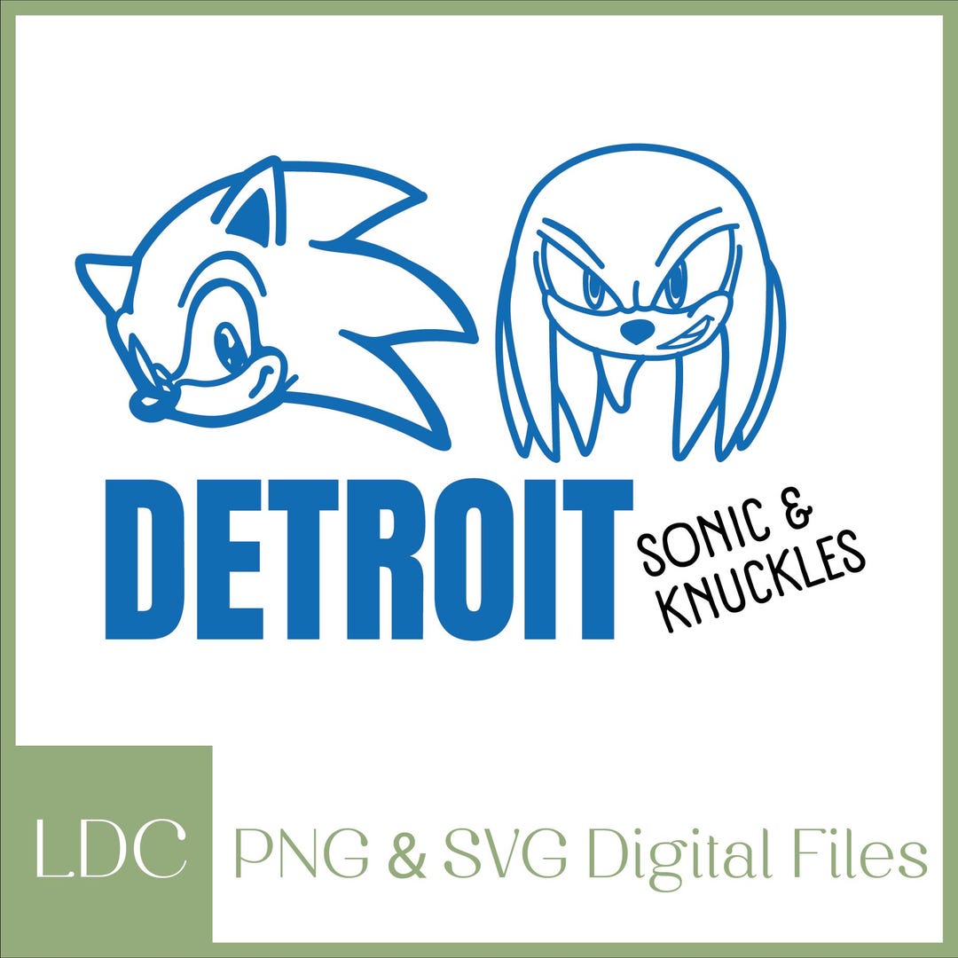 Sonic and Knuckles, NFL, Detroit, Football, Gibbs, Montgomery, SVG ...