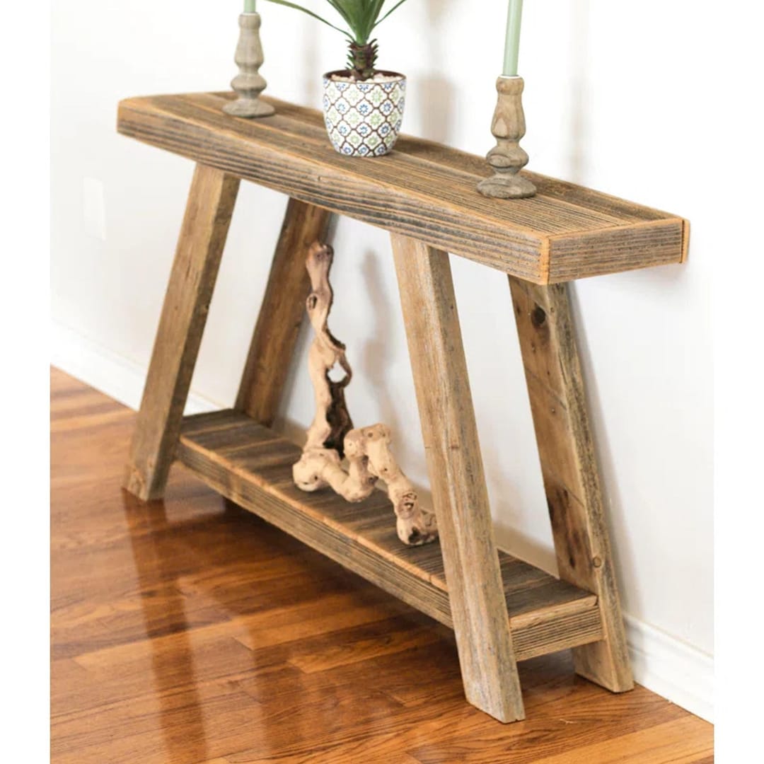 46''solid Wood Console Table, Multi-purpose Console Table, Console ...