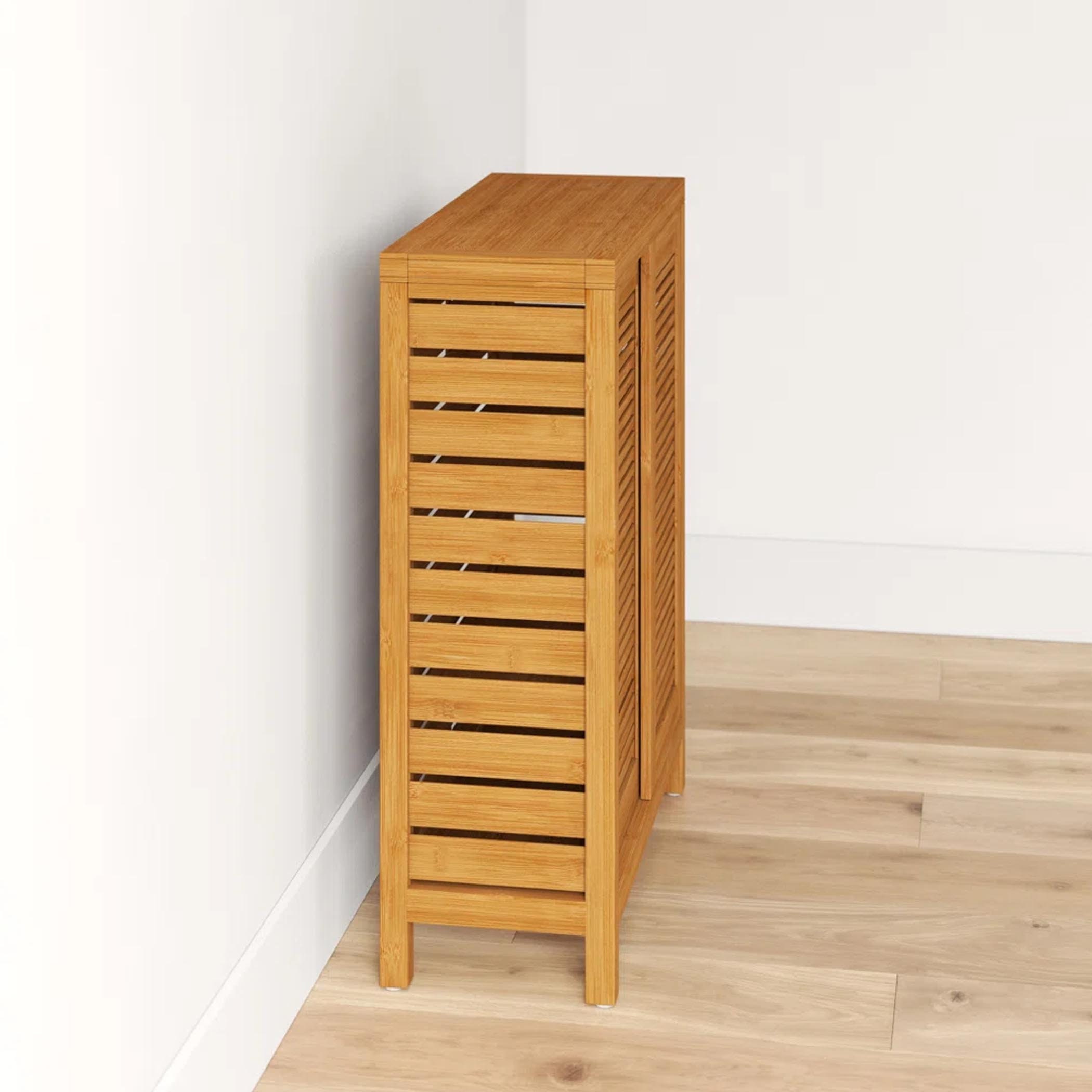 3 Tier Bamboo Storage Cabinet, Bathroom Storage Cabinets, Solid Bamboo ...