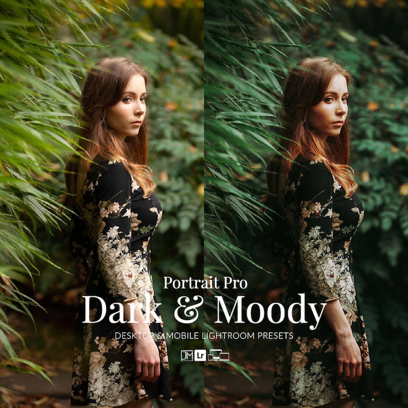 10 Dark & Moddy Lightroom Portrait Pro Presets - Vintage Earthy Tones, iPhone Ios Presets ...