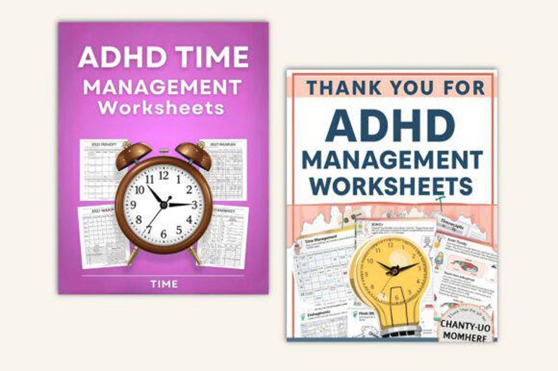 ADHD Time Management Worksheets | Planner for Focus & Productivity ...