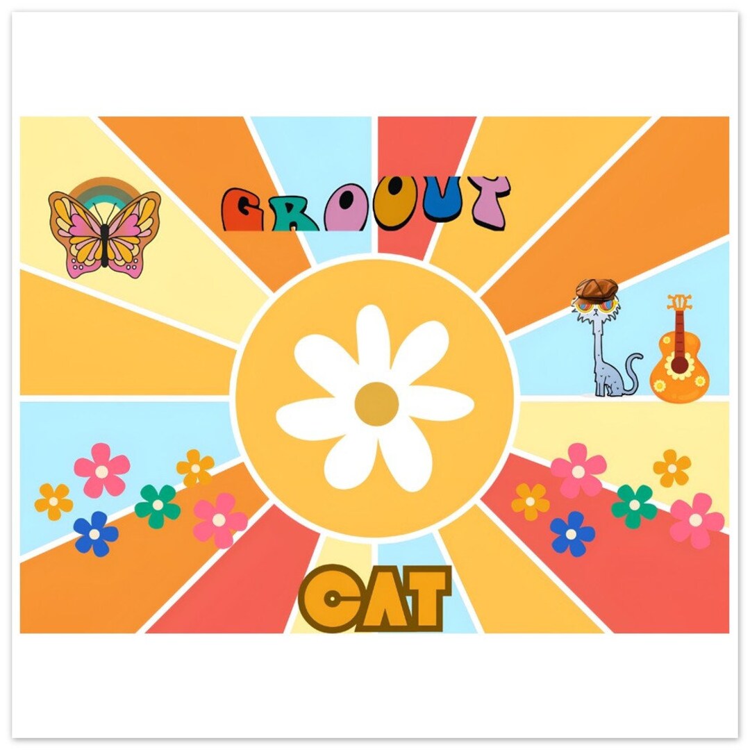 GROOVY CAT Premium Matte Paper Poster - Etsy