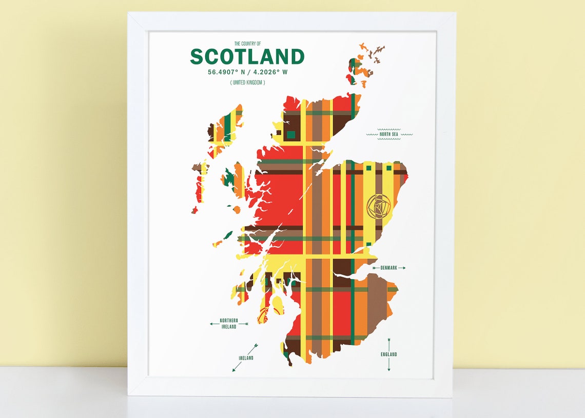 Scotland Map Print Poster - Etsy
