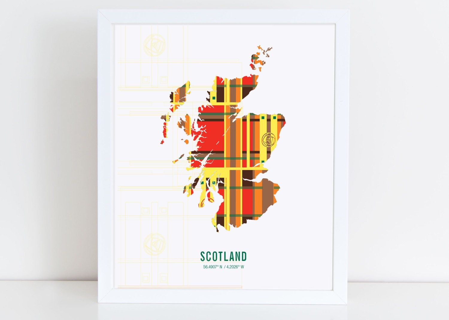 Scotland Travel Map Poster - Etsy
