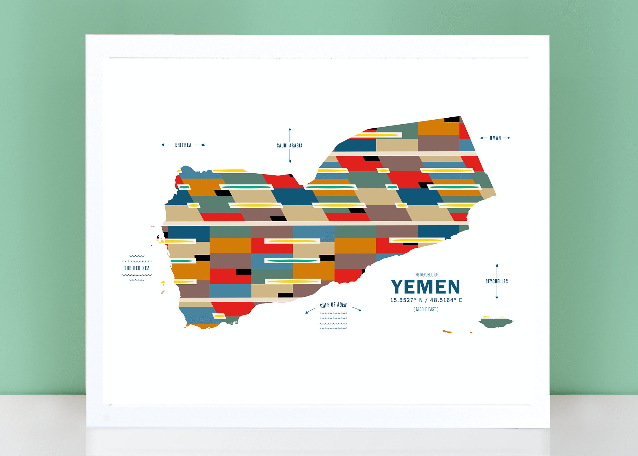 Yemen Map Print Poster - Etsy