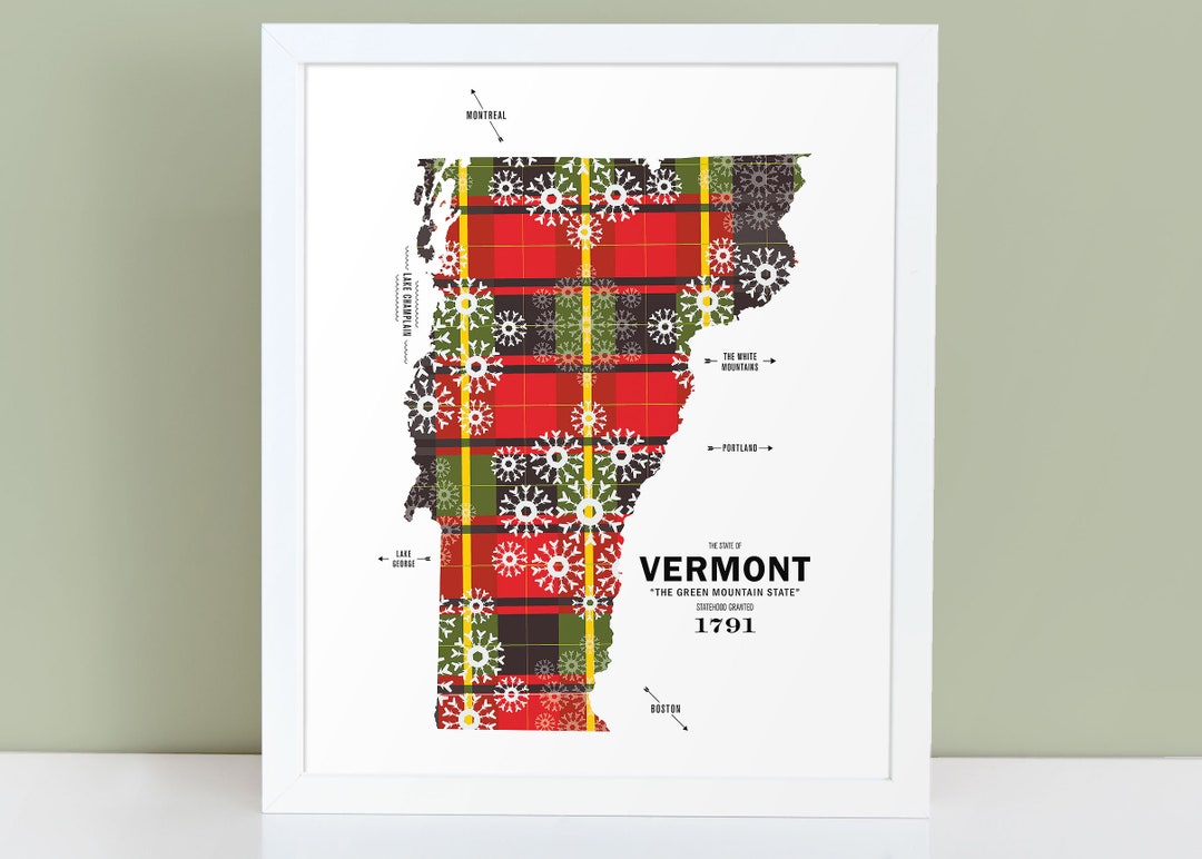 Vermont Map Print Poster - Etsy