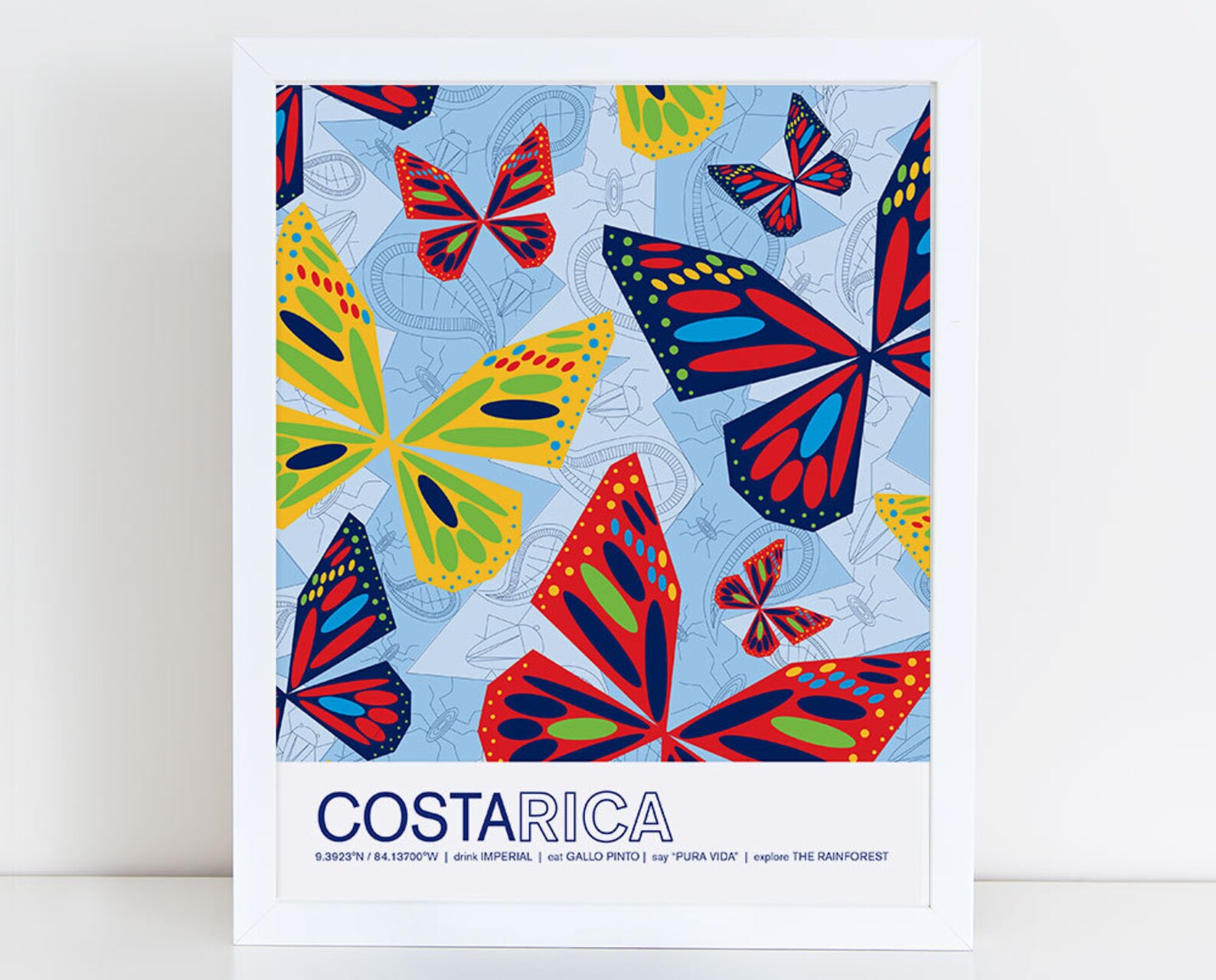 Costa Rica Travel Poster - Etsy