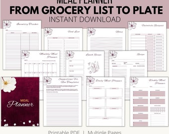 Meal Planner - Etsy