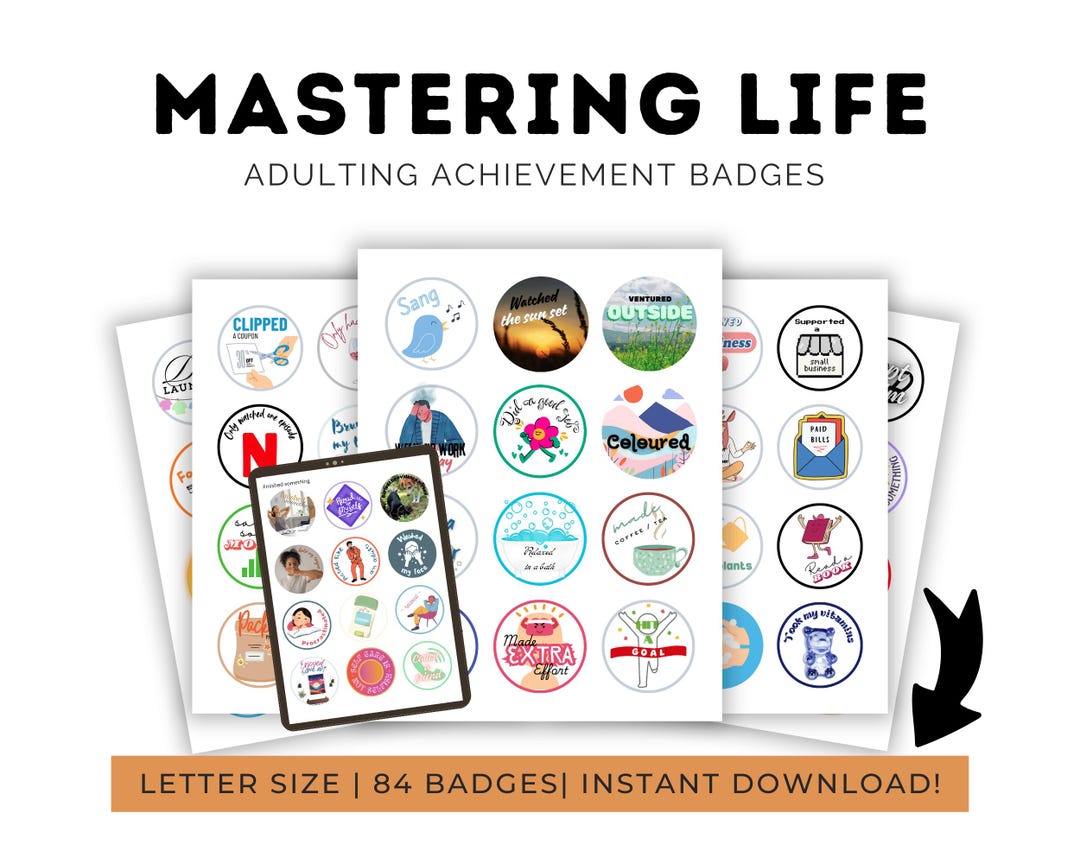 Adult Achievement Badges - Etsy