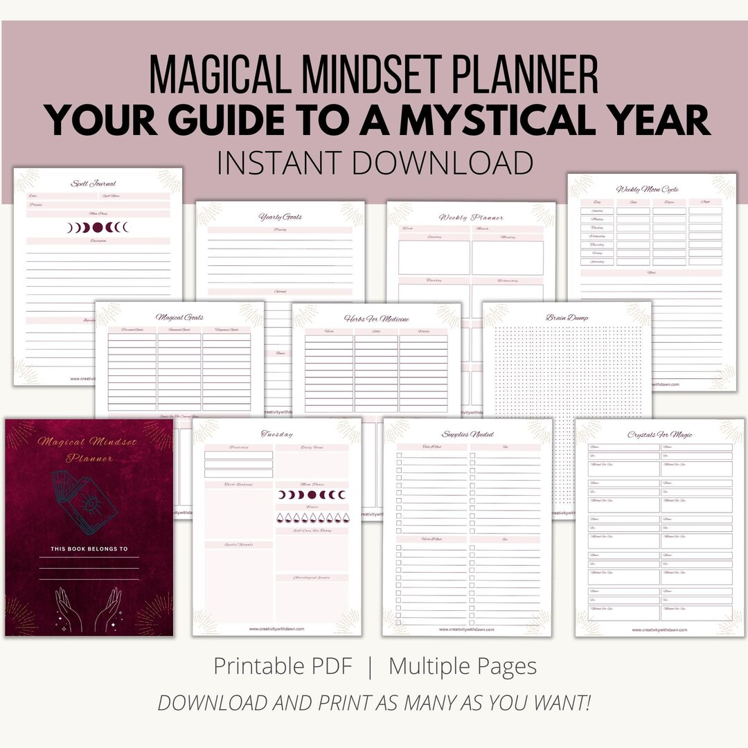 Magical Mindset Planner - Etsy